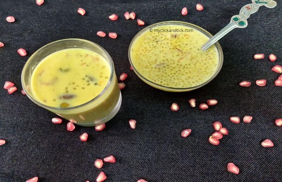 Dry fruit Savarisi payasam / Dry fruit sago kheer recipe - MY CLICK AND ...